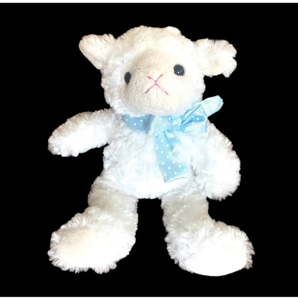 Walmart | Toys | Rare Vintage Walmart White Blue Ribbon Lamb Sheep ...